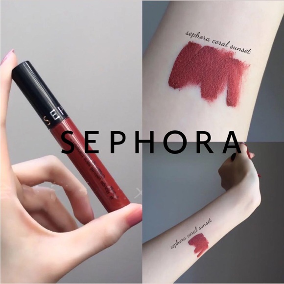 Sephora | Makeup | Sephora Cream Lip Stain Liquid Lipstick 25 Coral ...